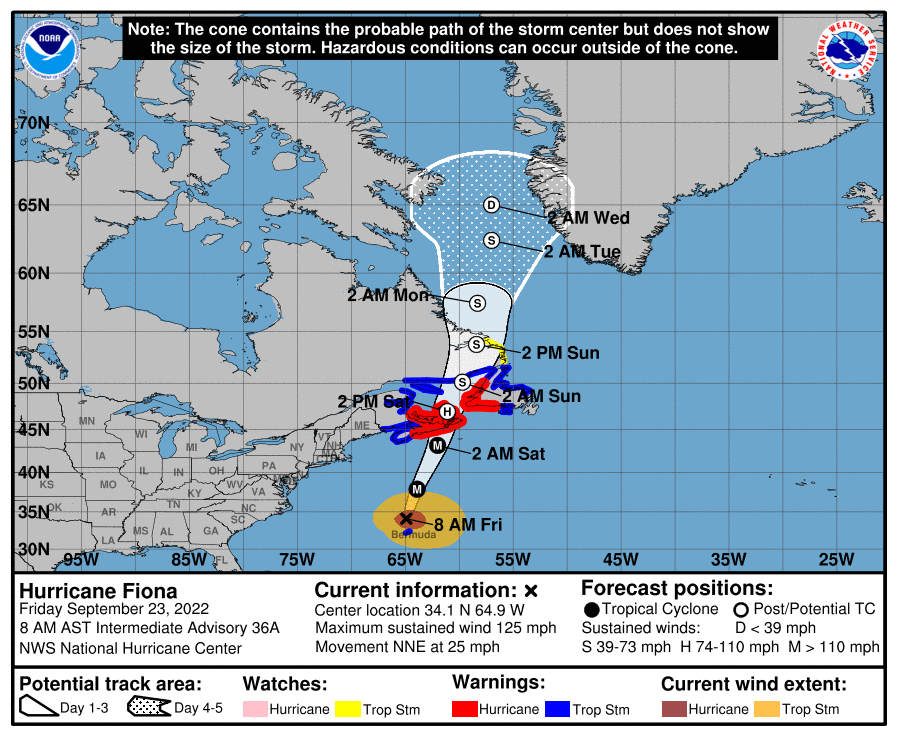 Hurricane Fiona - Bermuda Update